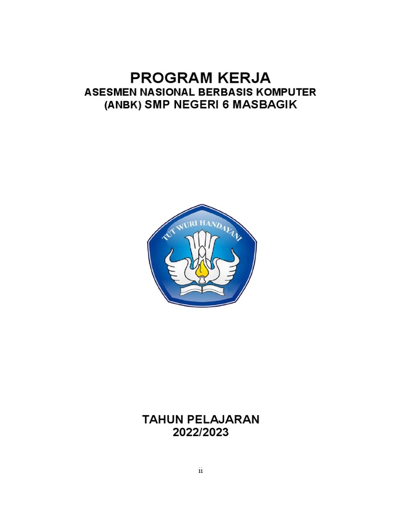 Program Kerja ANBK 2021 | PDF
