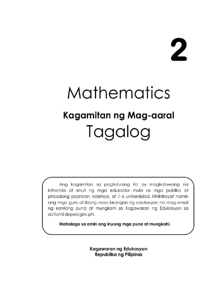 K To 12 Grade 2 Learning Material in Mathematics | PDF