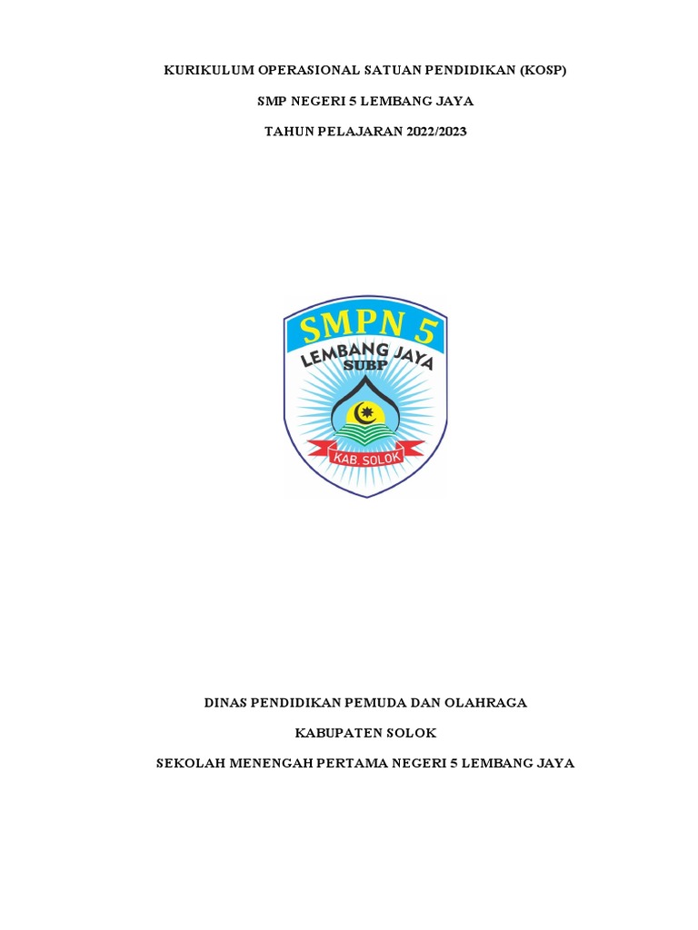 Kosp SMPN5 LBJ 2022 2023 | PDF