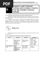 Compare and Contrast The Various 21st Century Literary and Genres and ...