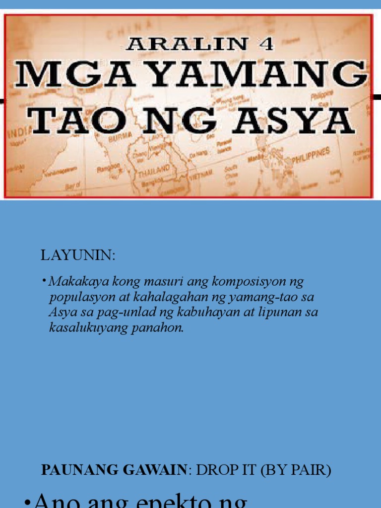Yamang Tao NG Asya | PDF