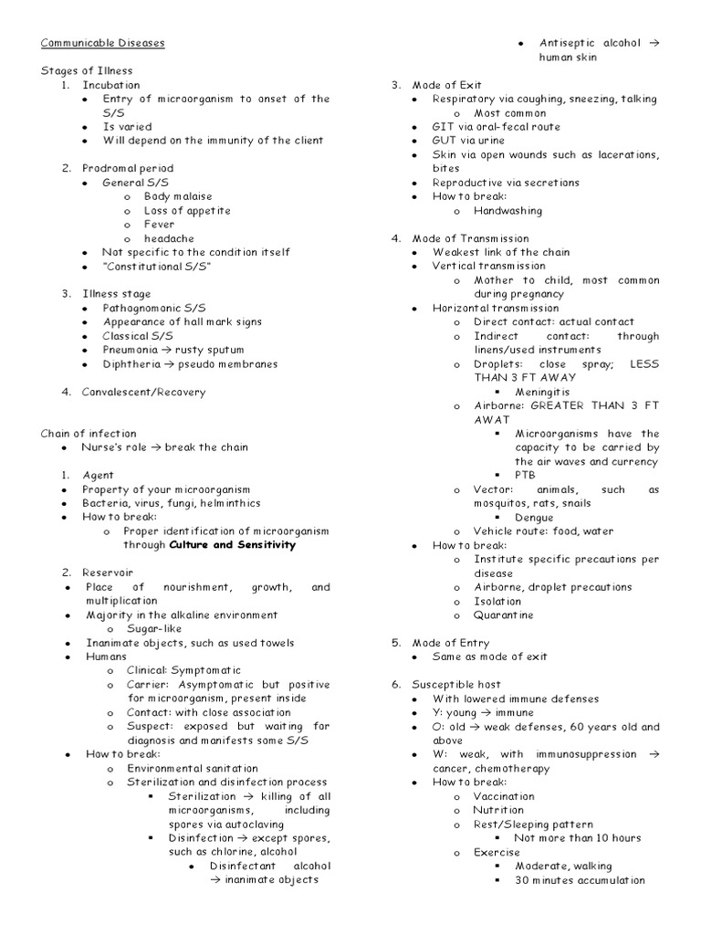 Communicable Diseases | PDF | Infection | Malaria