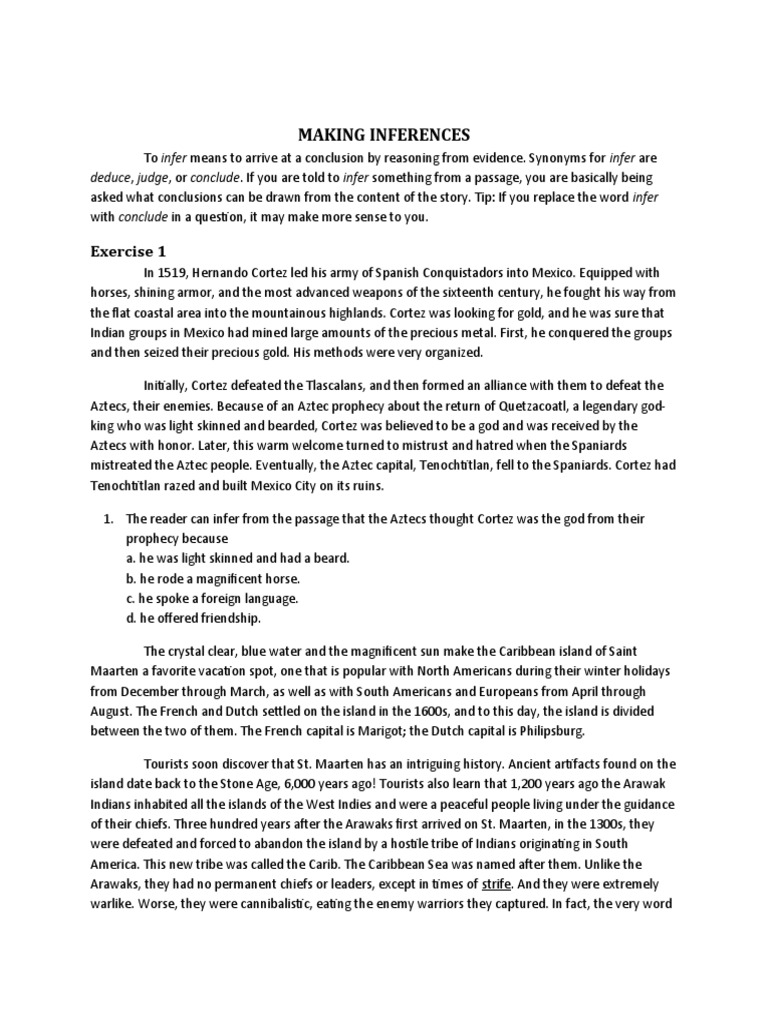 Making Inferences in Historical Context | PDF | Hernán Cortés | Metaphor