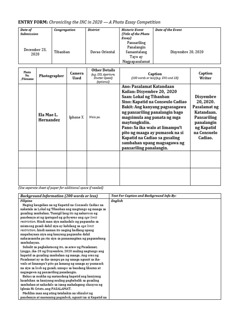 EntryForm 02 v2-1 | PDF