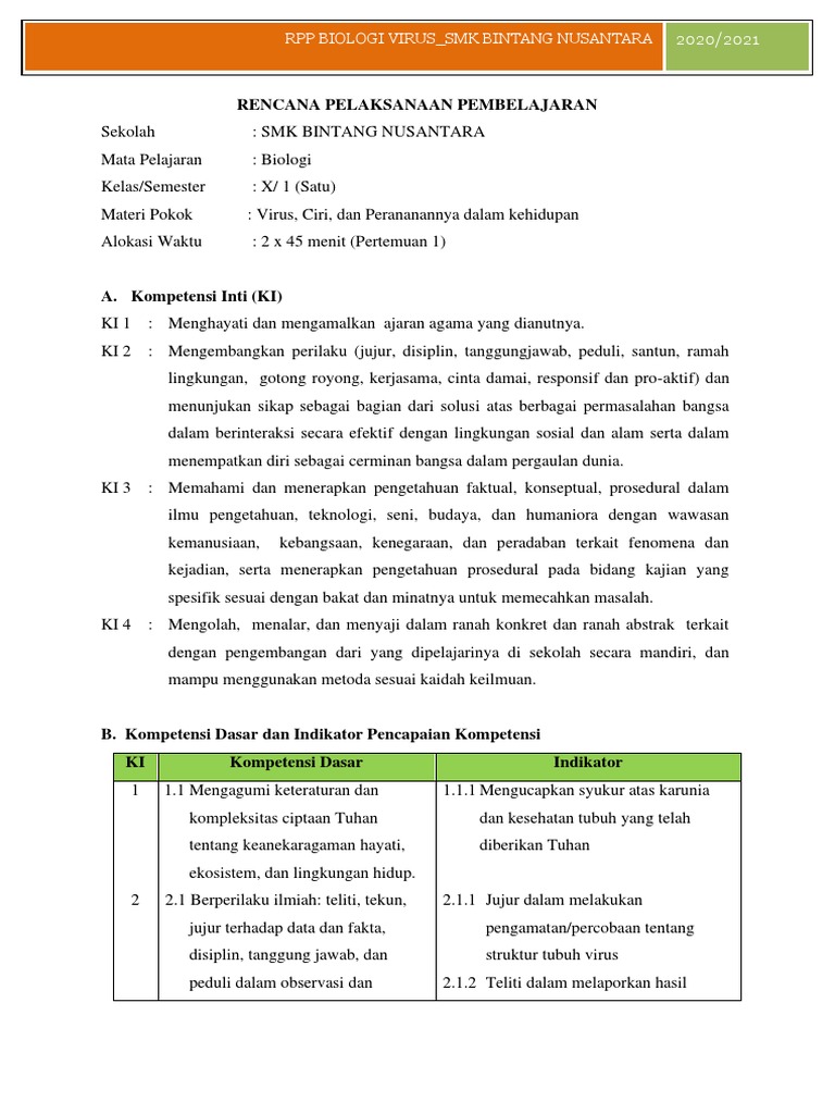 LKPD VIRUS Lengkap PDF | PDF