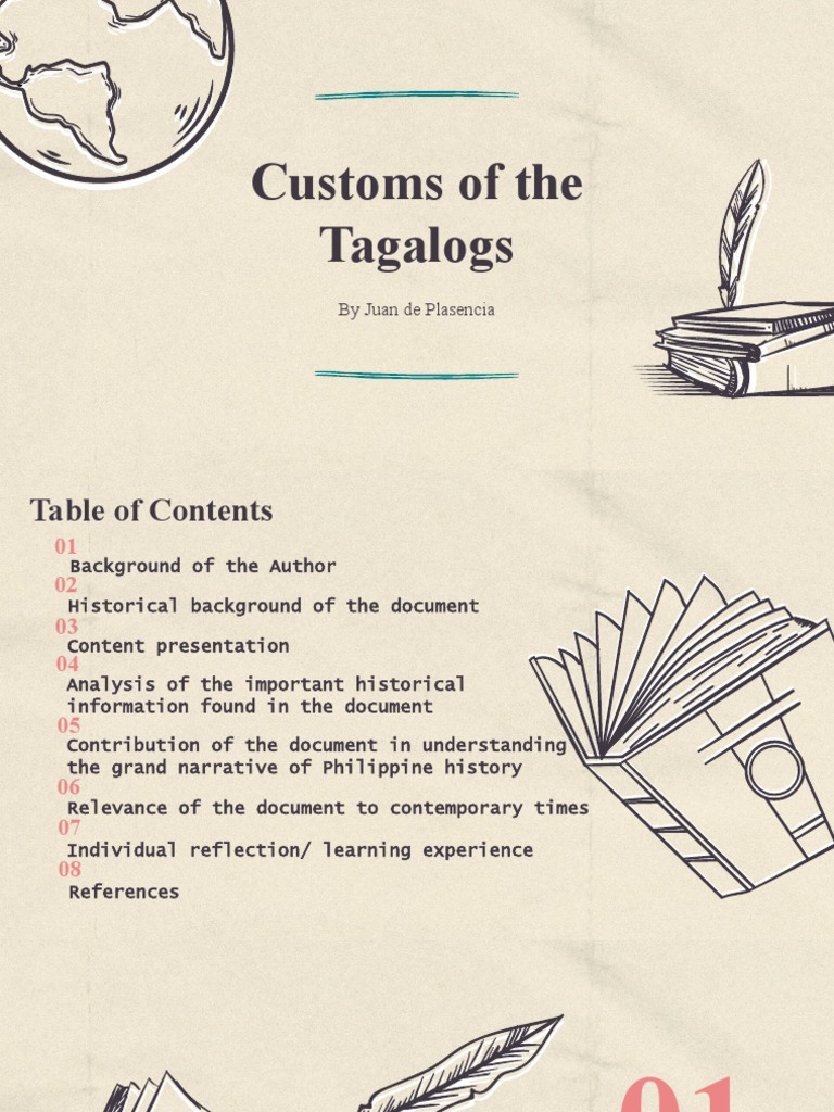 Tagalog Customs: Insights by Plasencia | PDF