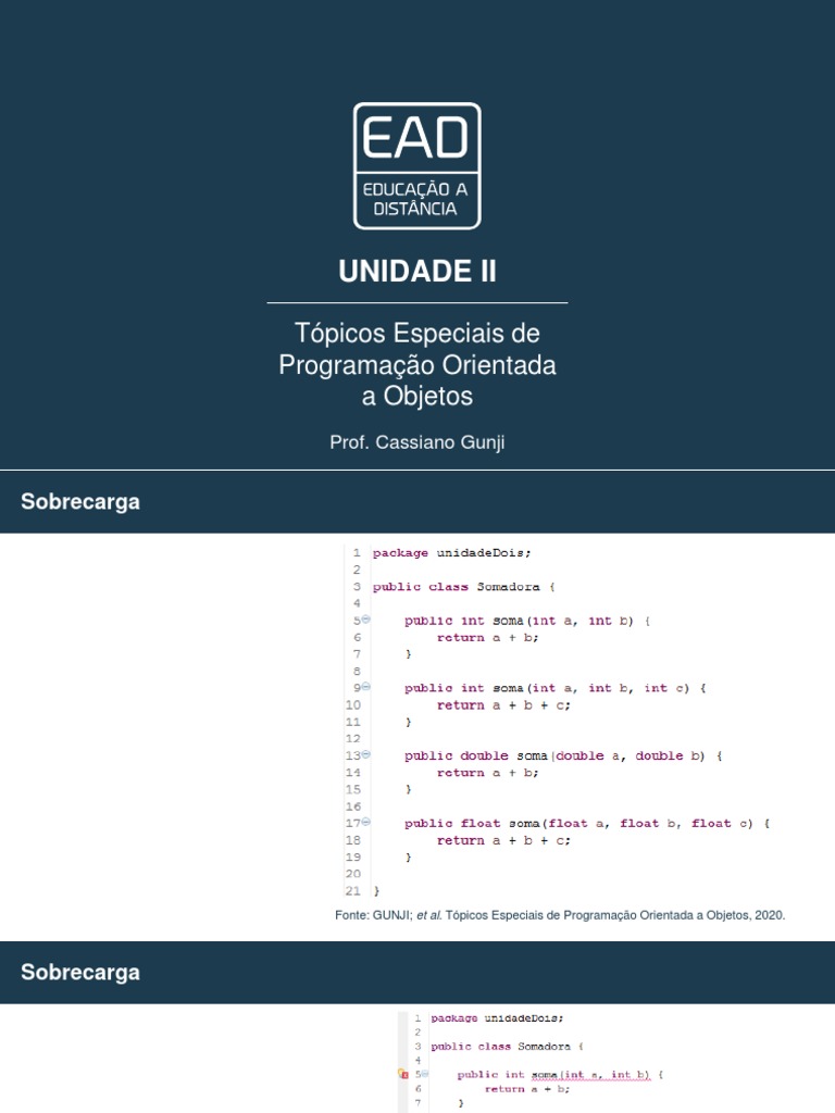 Slides de Aula II poo | PDF | Classe (programação de computadores ...