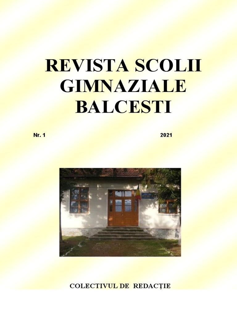Revista Scolii Balcesti nr.1 Bun | PDF | Teaching Method | Multimedia