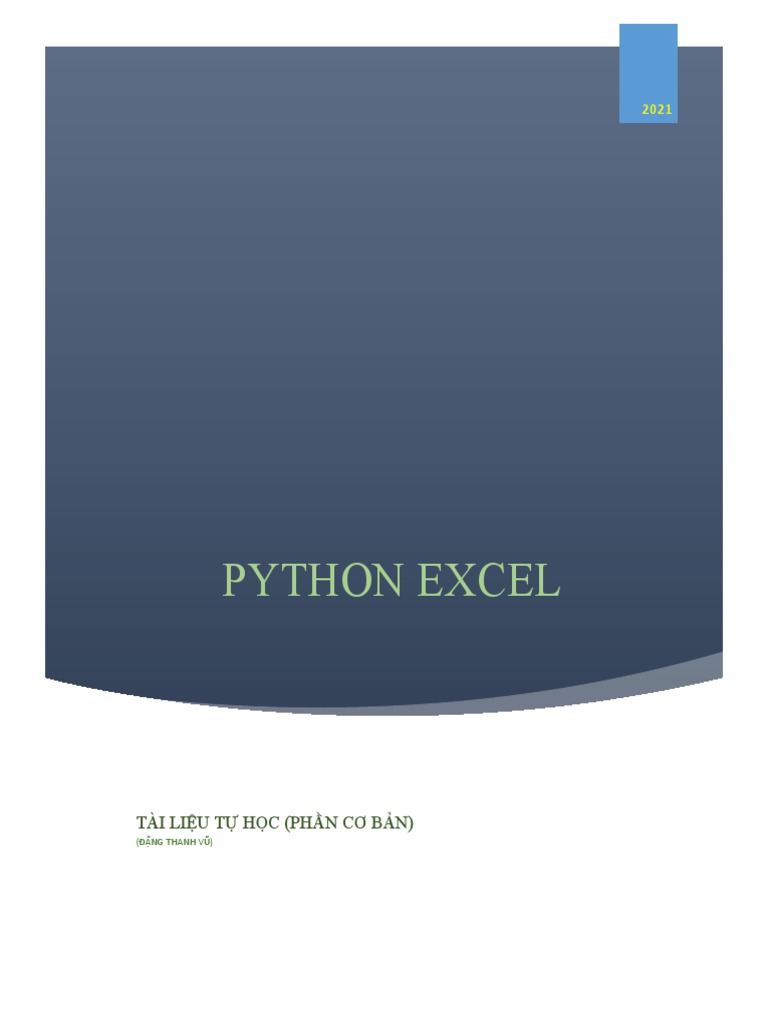 Tai Lieu Lap Trinh Python Excel O2.edu - .VN | PDF
