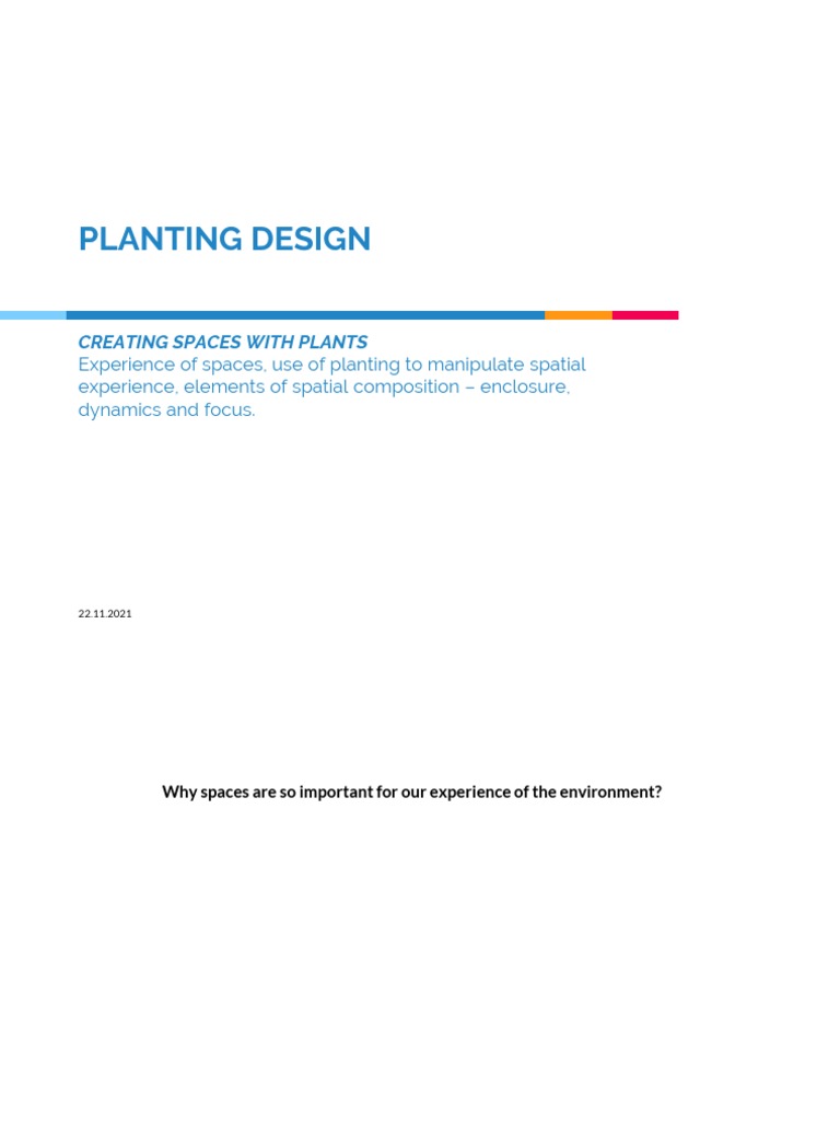 Planting Design 2 | PDF | Composition (Visual Arts) | Symmetry