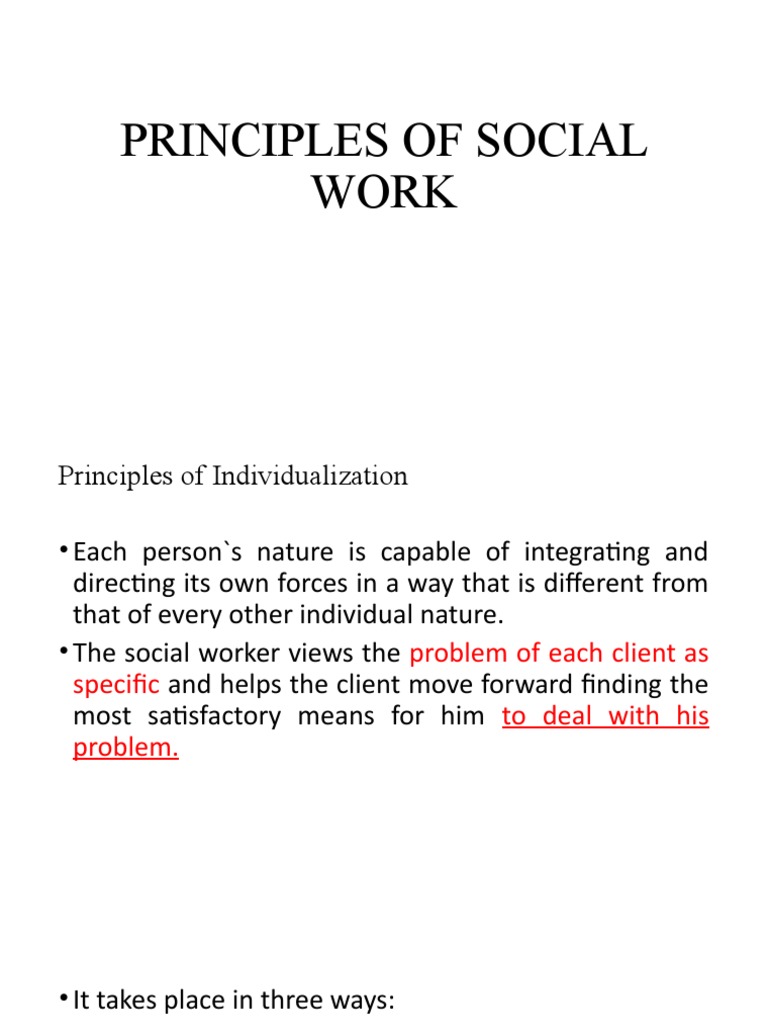 Principles of Social Work | PDF | Confidentiality | Social Work