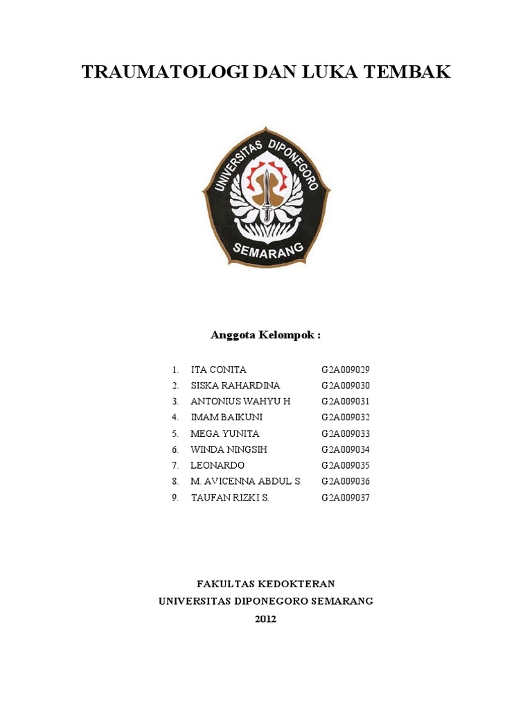 Traumatologi dan Luka Tembak | PDF | Politik