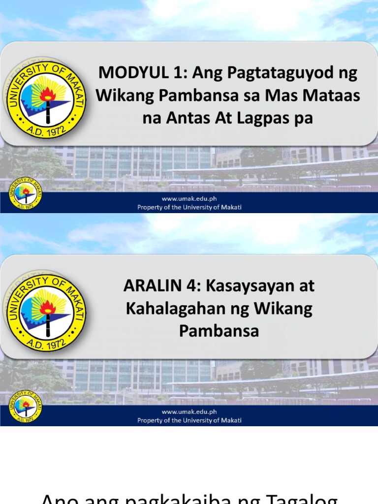 Modyul 1 - Aralin 4 Aralin 7 | PDF