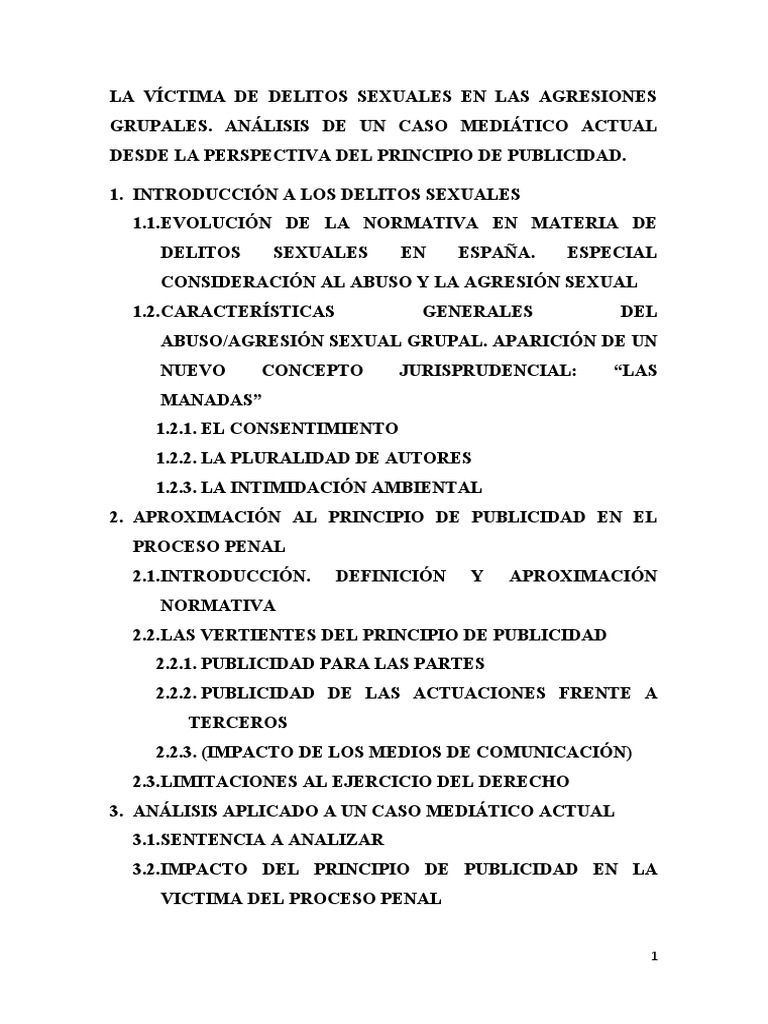 Indice TFG Derecho | PDF