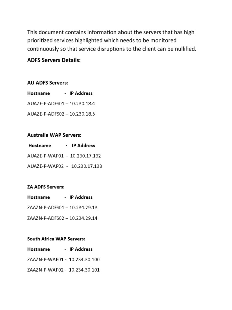 Services Monitoring in ADFS and AAD Connect | PDF