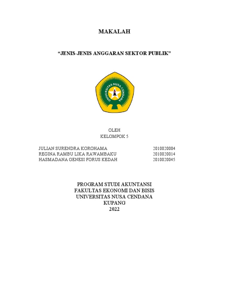 Makalah Asp - Kel 5 - Jenis Anggaran. | PDF | Bisnis