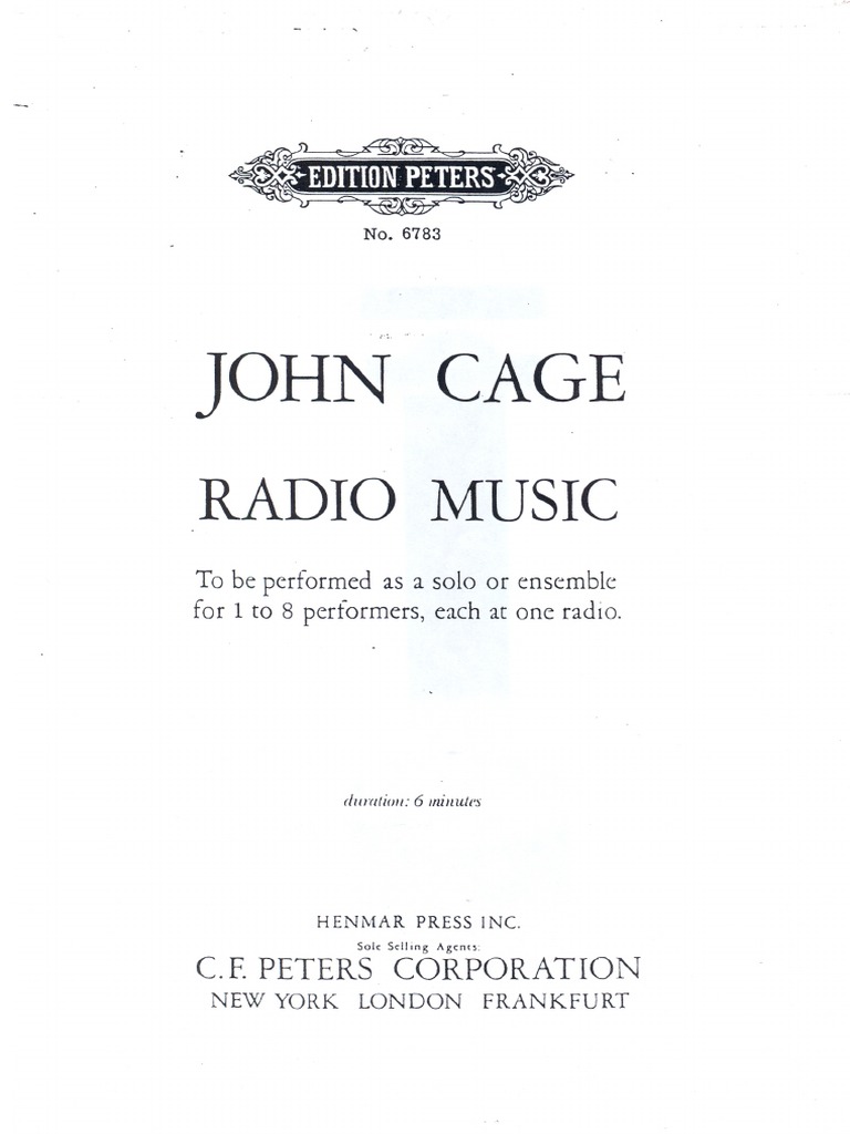 Cage Radio Music | PDF