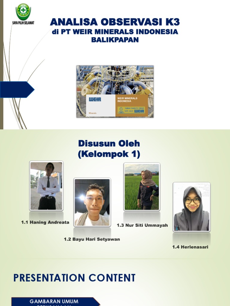 ANALISA OBSERVASI K3 Di PT WEIR MINERALS | PDF | Teknologi & Rekayasa