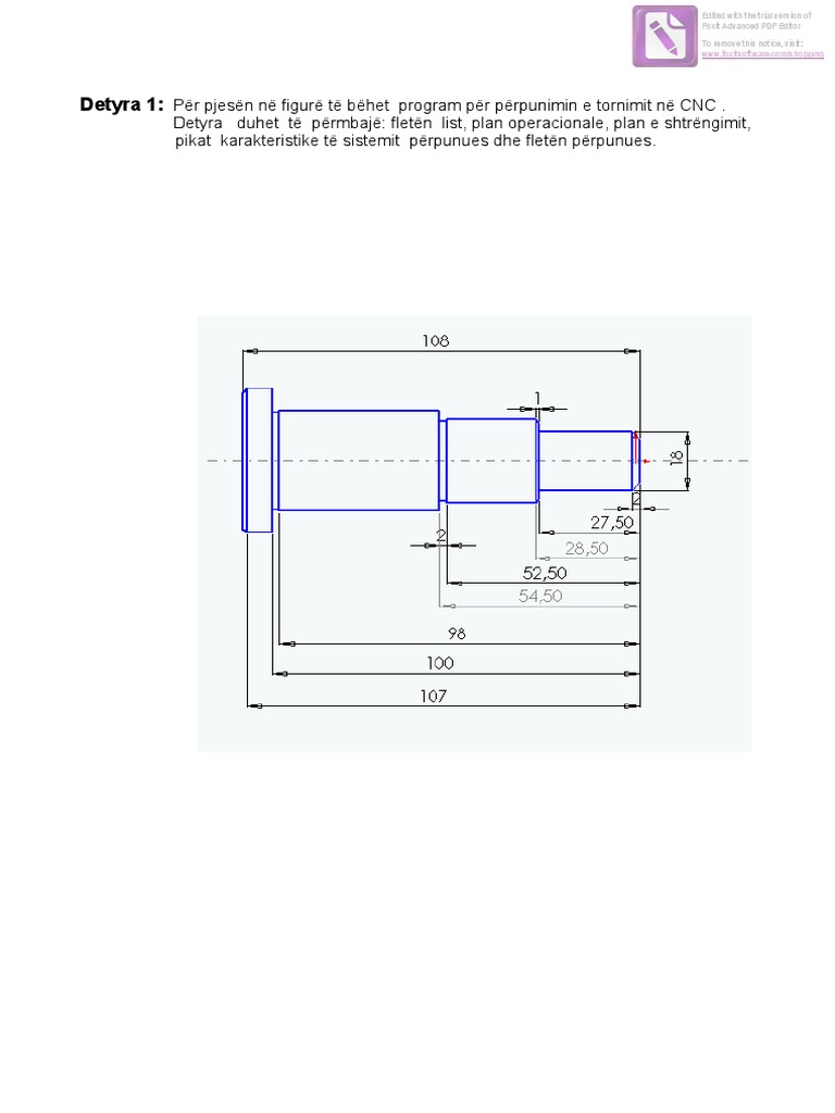 Programimi I CNC Detyra1 | PDF