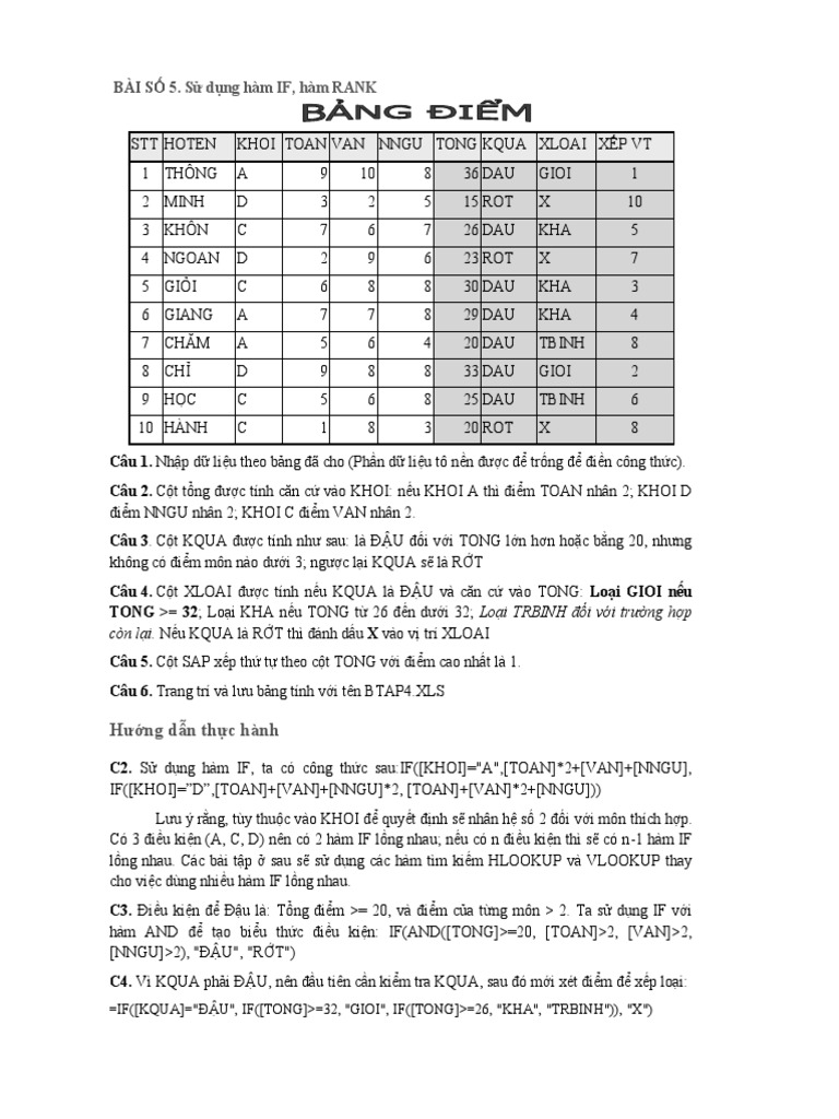 BTH Excel 3 | PDF
