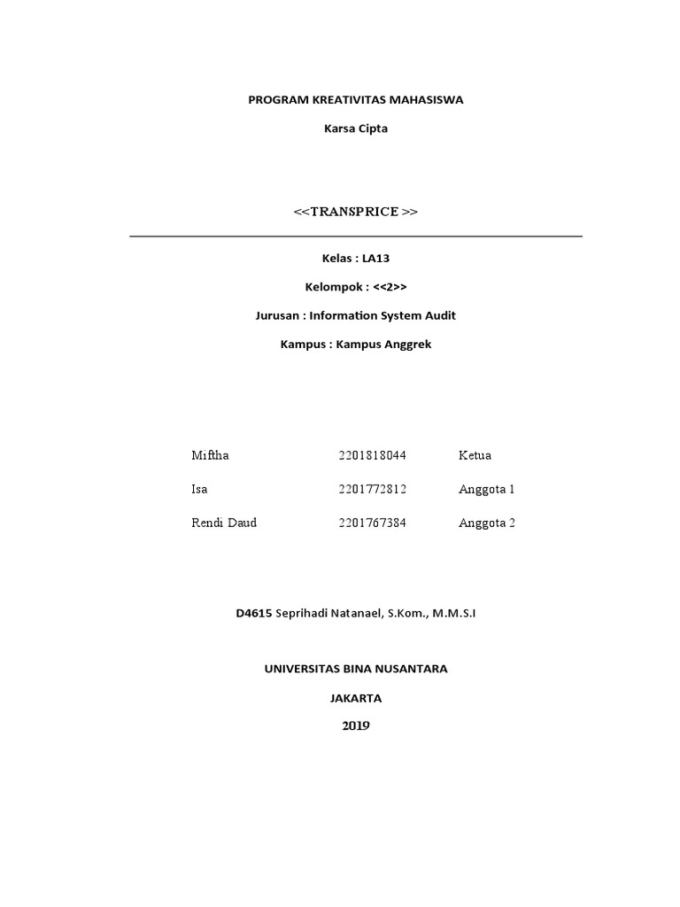 PKM KC Pendahuluan 2019 New Miftha Isa | PDF