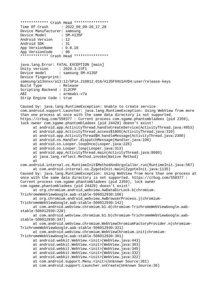 Mod Menu Crash 2022 09 09-20 17 28 | PDF | Android (Operating System ...