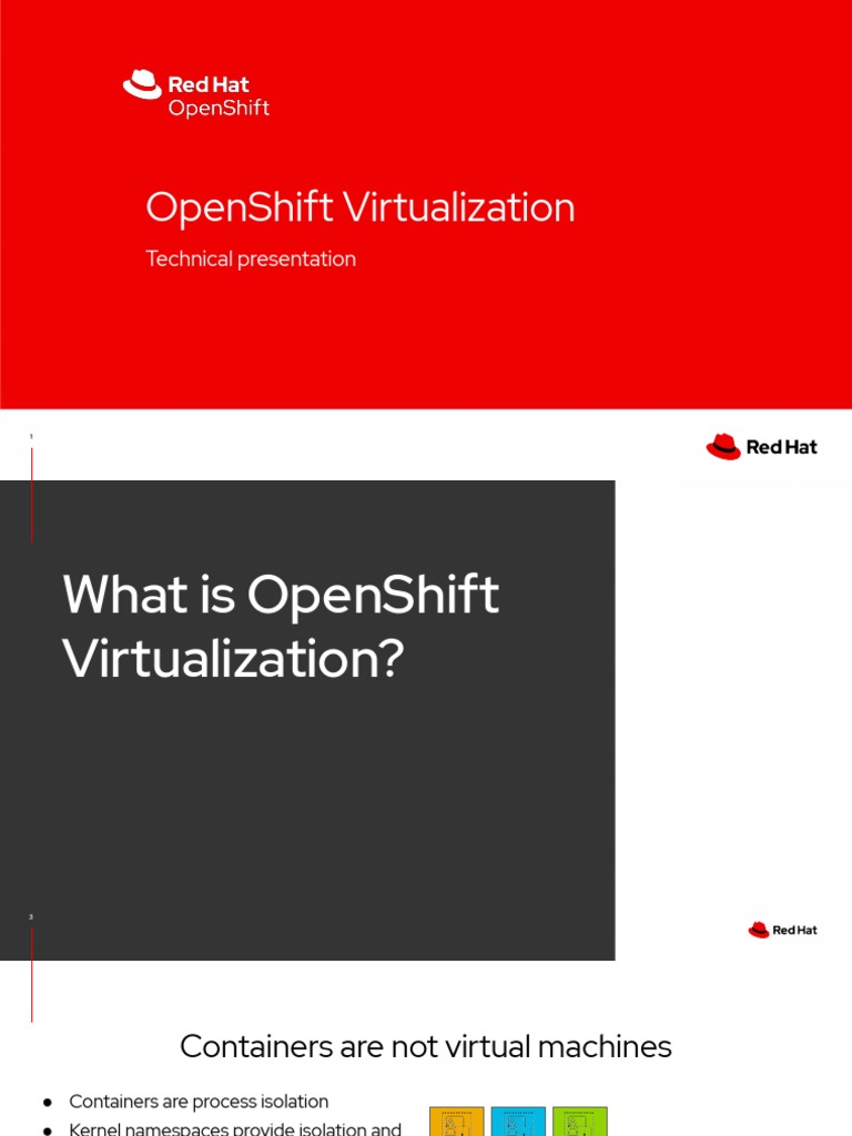 OpenShift Virtualization - Technical Overview | PDF | Virtual Machine | Virtualization