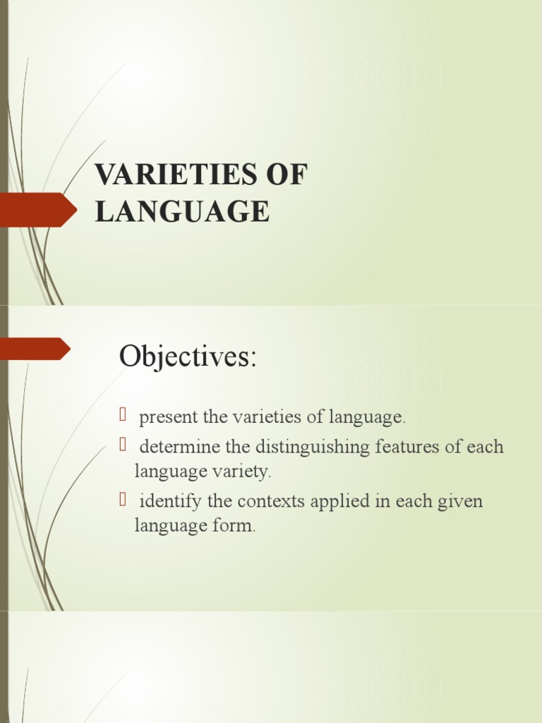 Understanding Language Varieties | PDF | Dialect | Linguistics