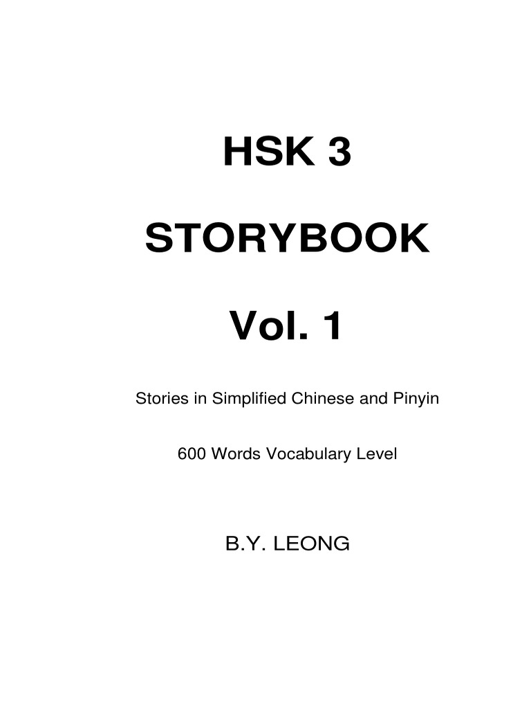 HSK 3 Storybook Vol 1 Sample Chapter | PDF | Vocabulary | Human ...