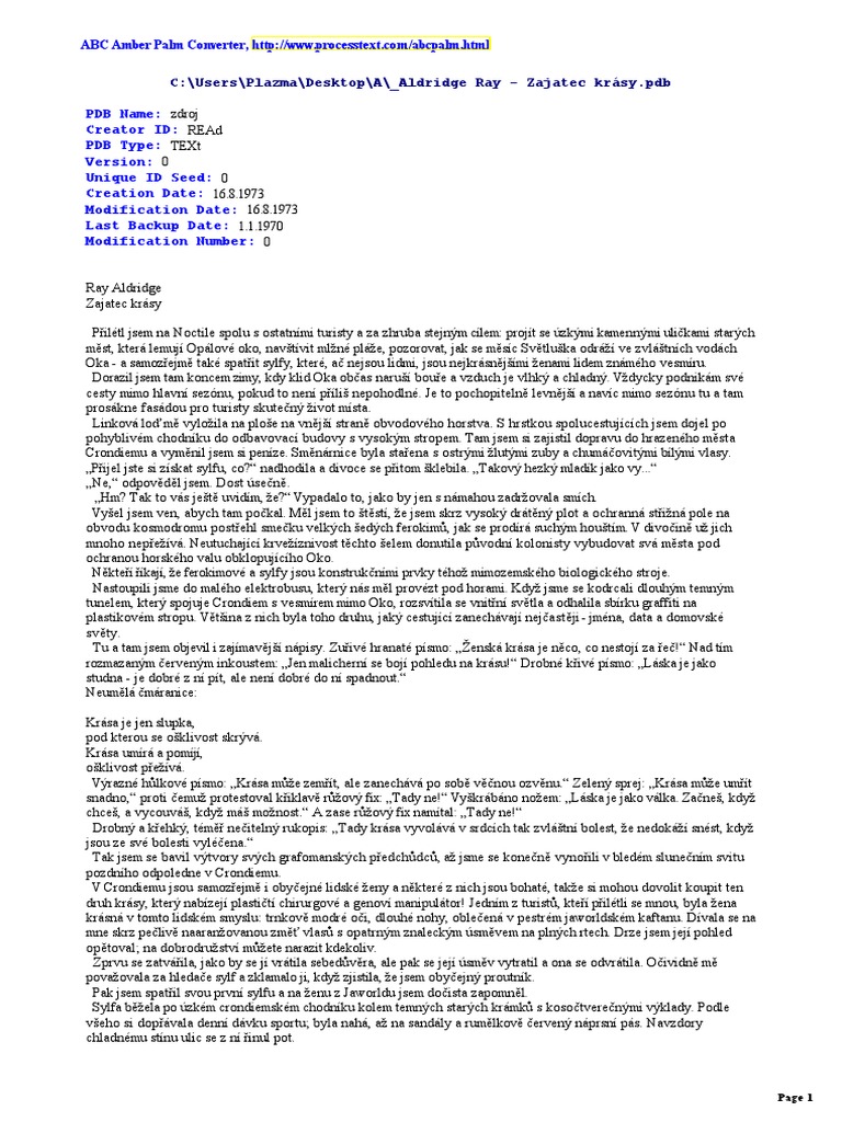 Zajatec Krasy - Aldridge, Raymond Huebert | PDF