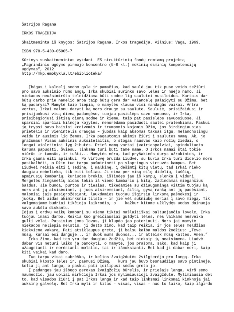Irkos Tragedija | PDF