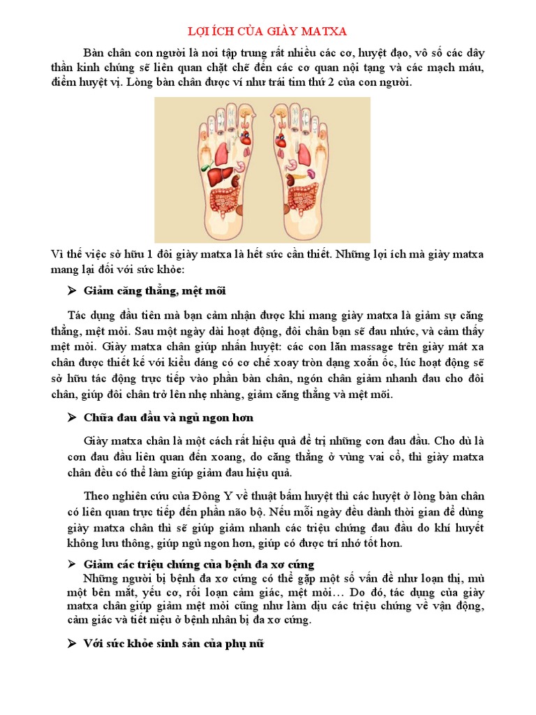 L I Ích C A Giày Matxa | PDF