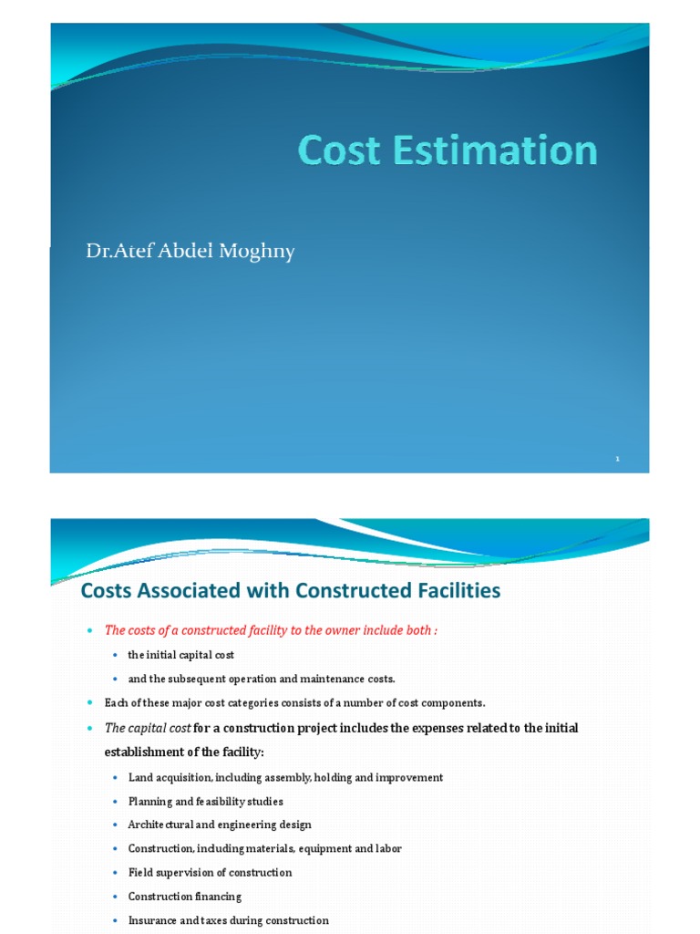 Types of Construction Cost Estimates | PDF | Production Function ...