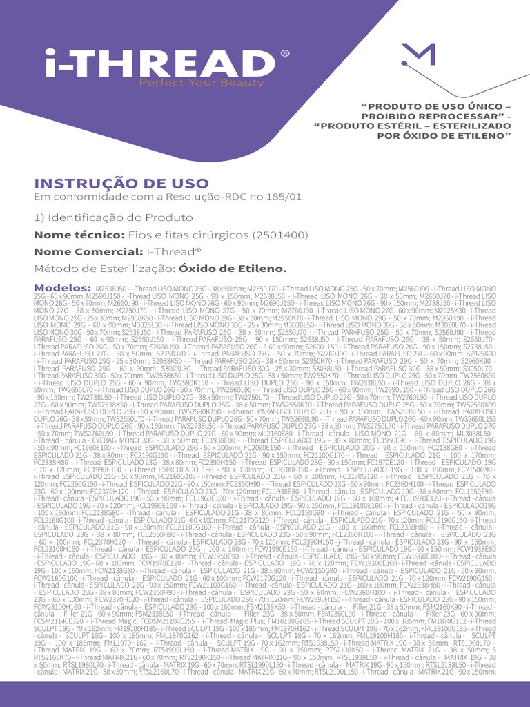 Bula I-Thread | PDF | Packaging And Labeling | Skin