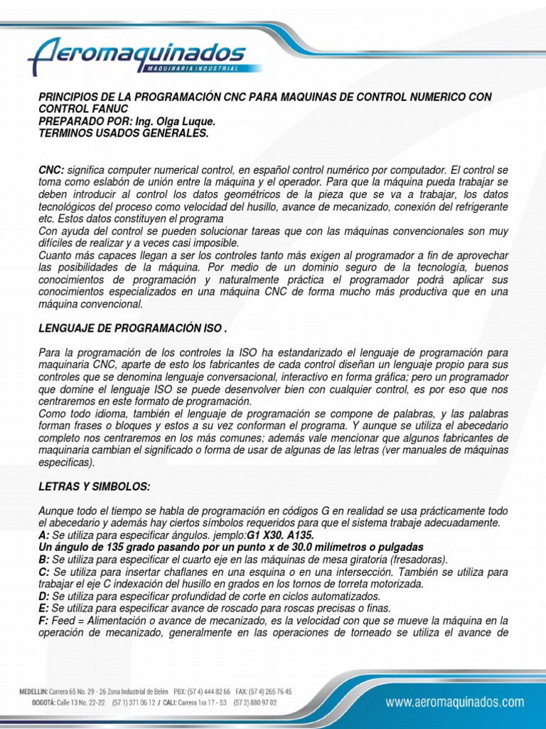 Curso CNC Torno CNC U Andes | PDF | Control numerico | Perforar