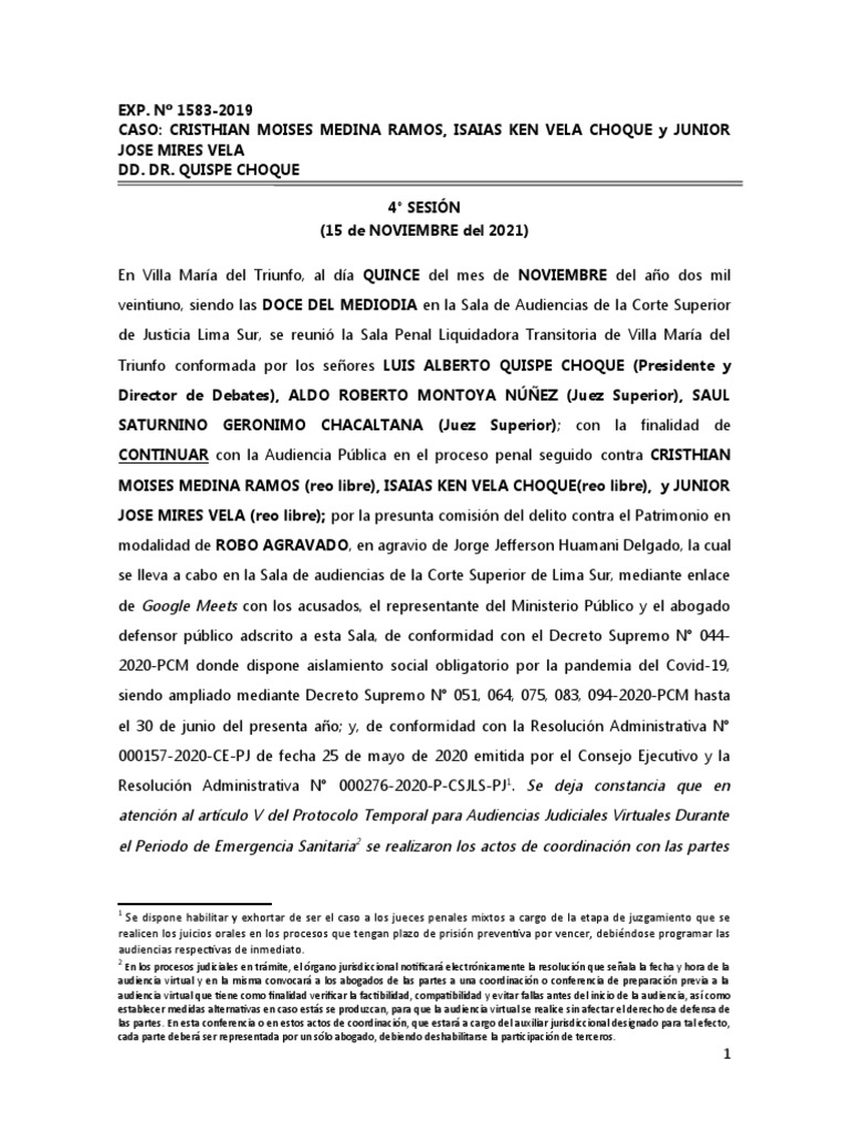 ACTA 04 - Exp. 1583-19 | PDF