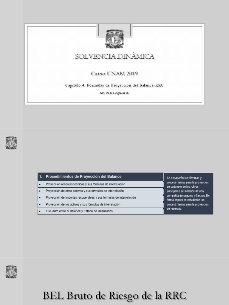Capítulo 4-Parte 1 de 6-Curso SD-Proyección de RRC-Proyección Del Balance | PDF | Reaseguro