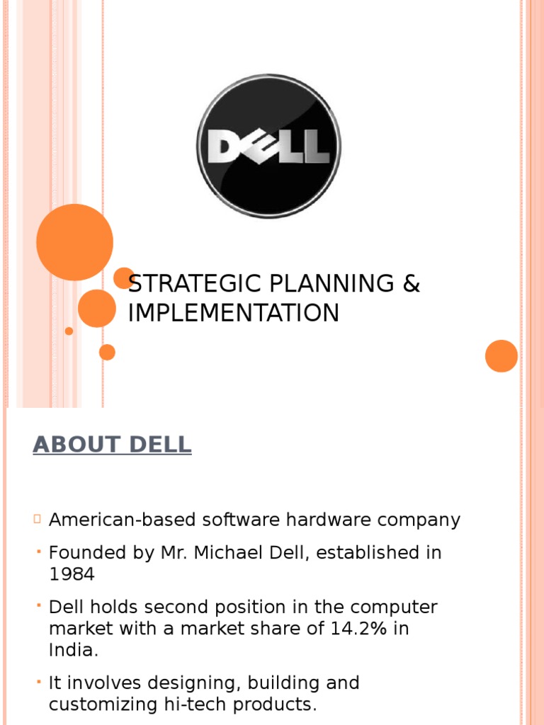 Dell's Strategic Plan to Maintain Leadership in the Computer Market ...