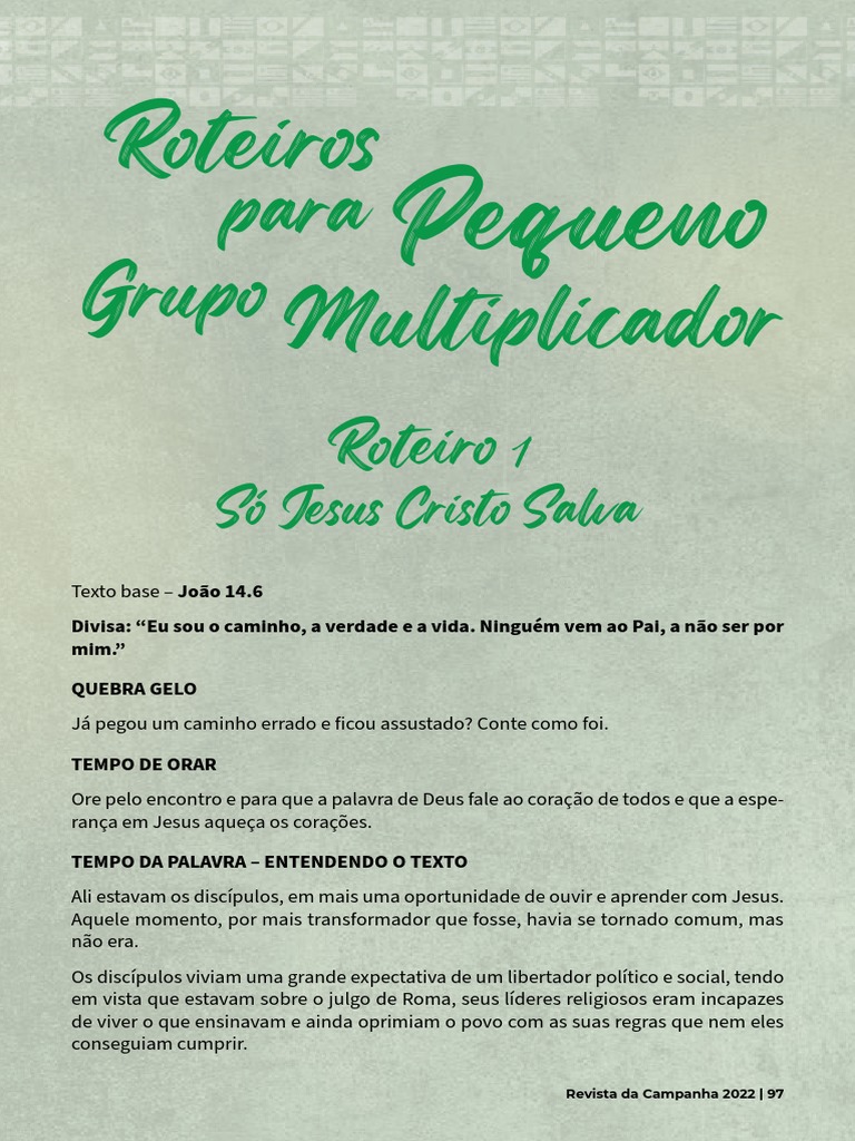 Roteiro PGM | PDF | Jesus | Fé