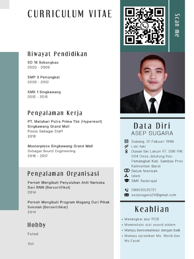 CV Asep Sugara | PDF