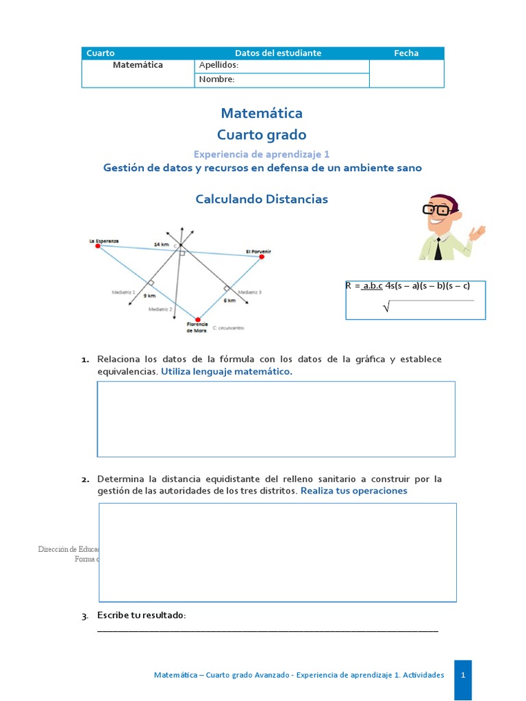 Cálculo de Distancias en Matemáticas | PDF