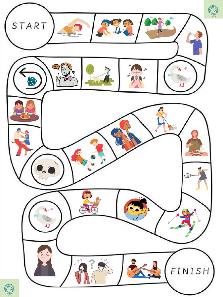 Juego Oca Verbos A1 | PDF