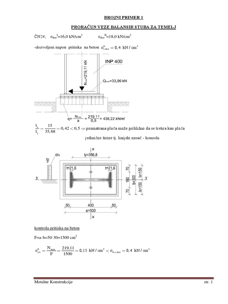 Proracun Anker Ploce-1 | PDF