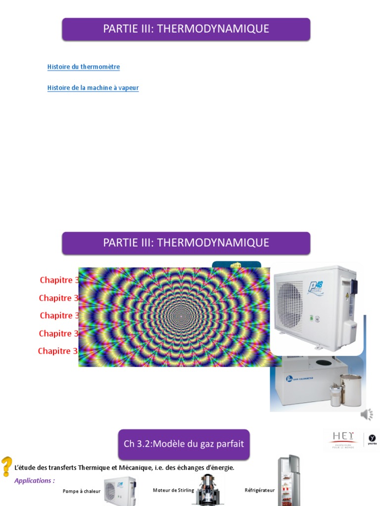 Modèle du gaz parfait en thermodynamique | PDF | Pression | Équilibre ...