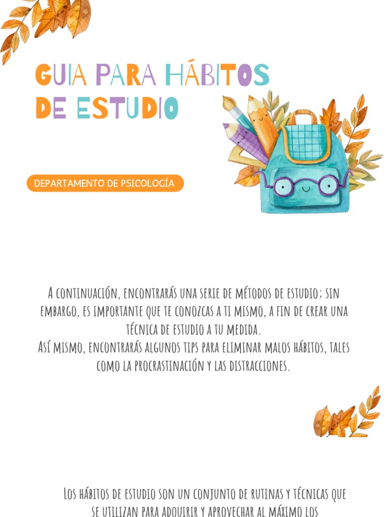 Guia Habitos de Estudio | PDF