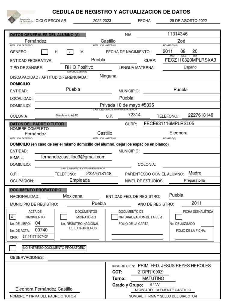 Cedula de Identificación | PDF