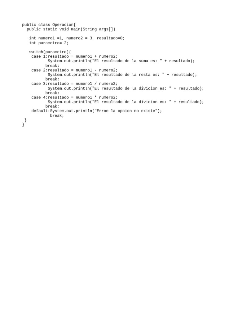 Clase 11 Estructura de Control Switch | PDF Clase 11 Estructura de Control Switch | PDF