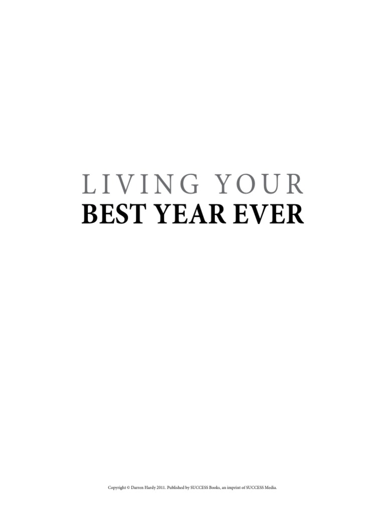 Living Your Best Year Ever | PDF | Gratitude | Goal Setting