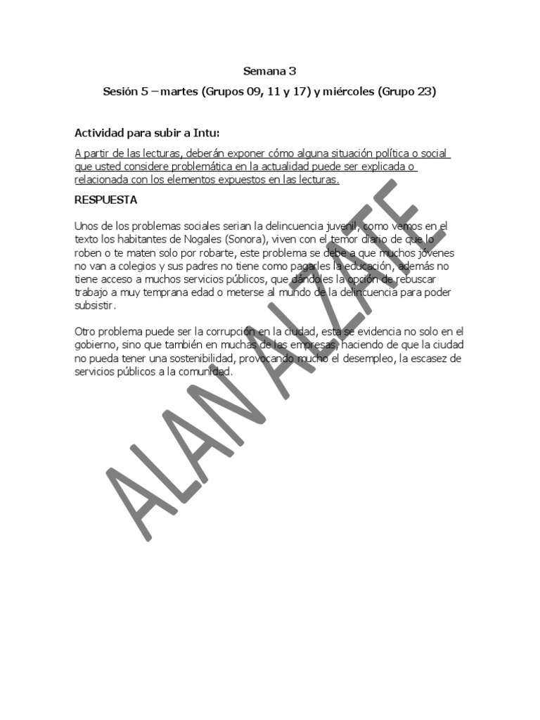 Semana 3 Sesion 5 de Alan Alzate | PDF