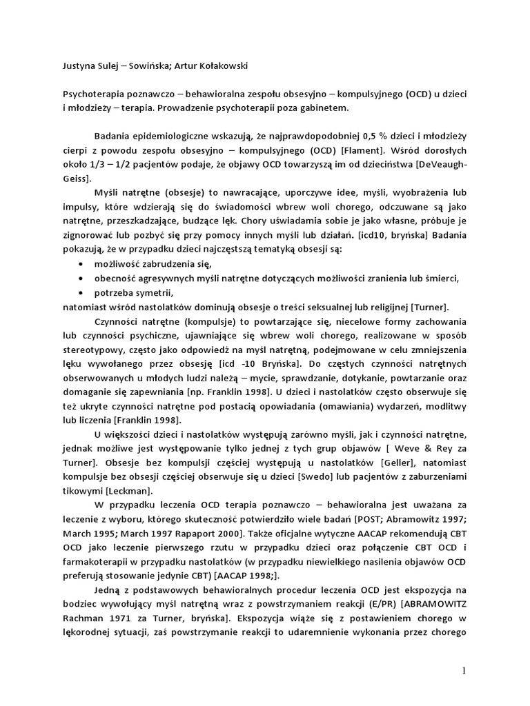 Artykul Ocd | PDF